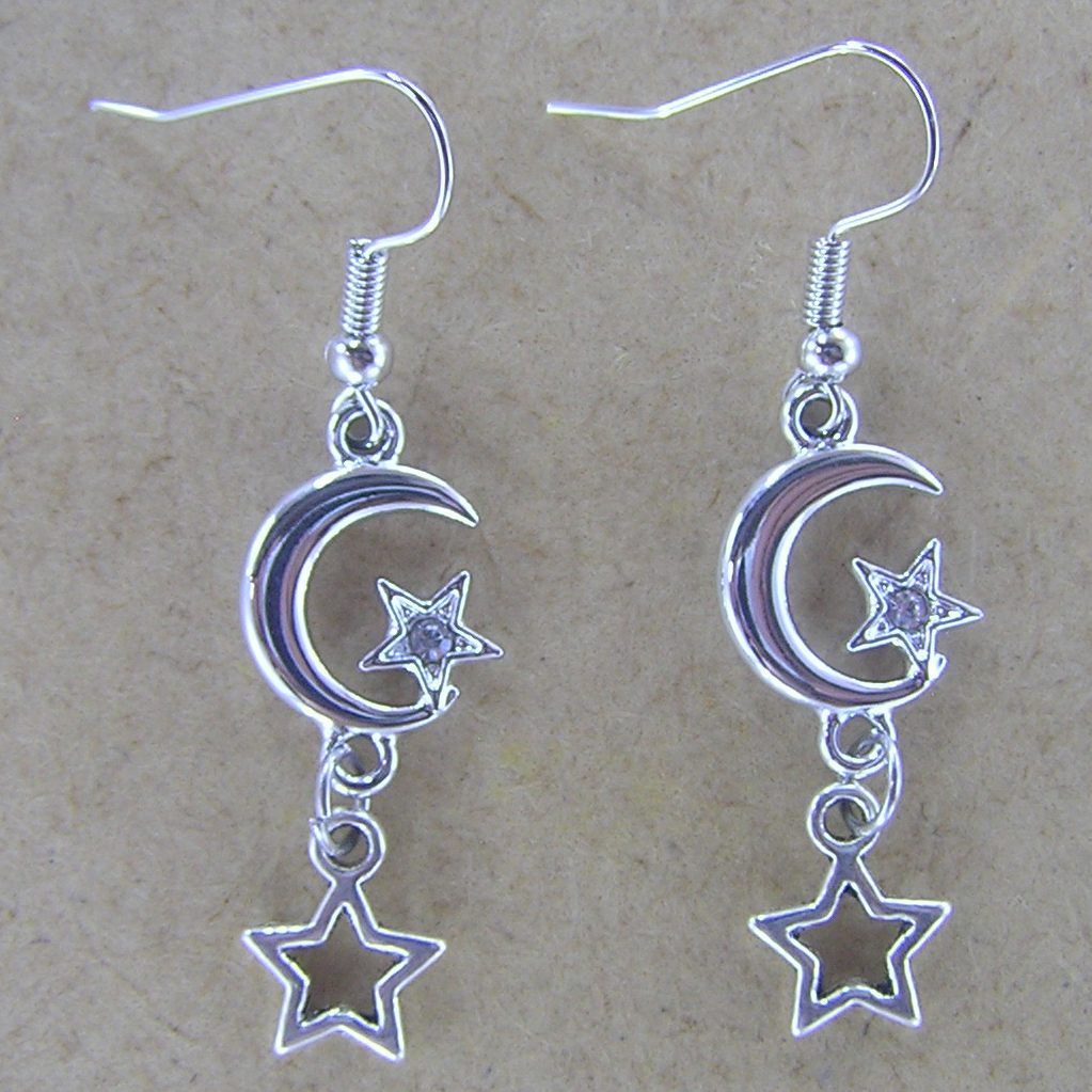 SKY033 - Moon Star Combo » The Unusual Earring Co